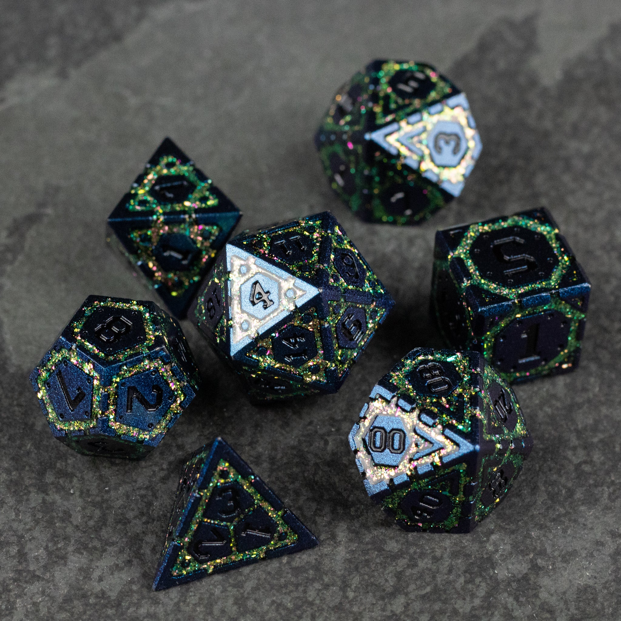 Green Superior Ward Metal Dice Set – Riftgate