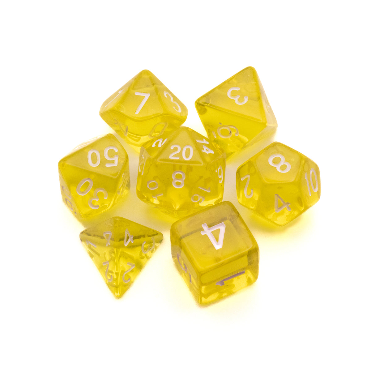 Yellow Transparent Dice Set – Riftgate